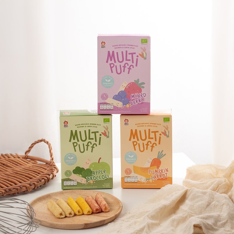 Apple Monkey - Organic Multi Puff Healthy Baby Snack (12 Months+ ...