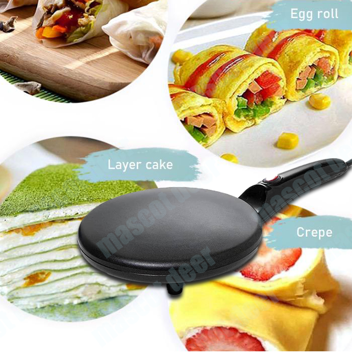 Electric Pancake Crepe Maker Pancake Pan Non-stick Electric Pan Frying ...