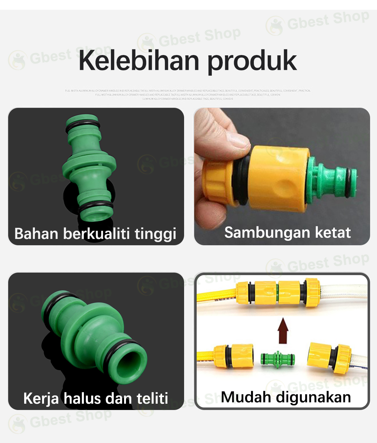 Double Headed Pacifier Tap Hose Connector Faucet Adapter Garden Water ...