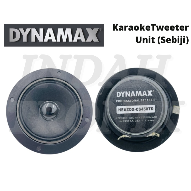 DYNAMAX CS450TD 4 inch Karaoke Speaker Tweeter Unit 30w 4 ohm Double ...