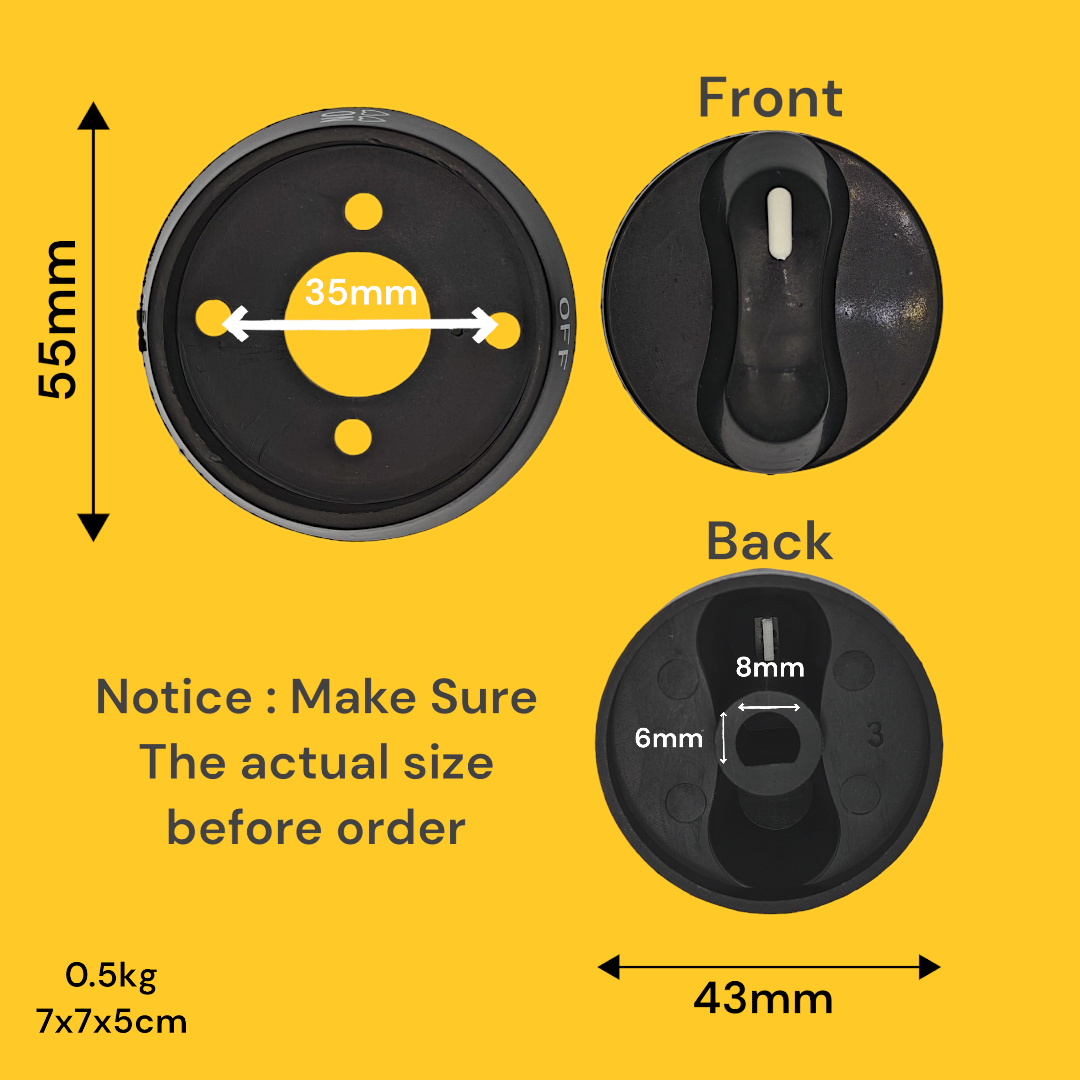 Universal Control Rotary Gas Stove Knob Replacement for Stove Pemetik ...