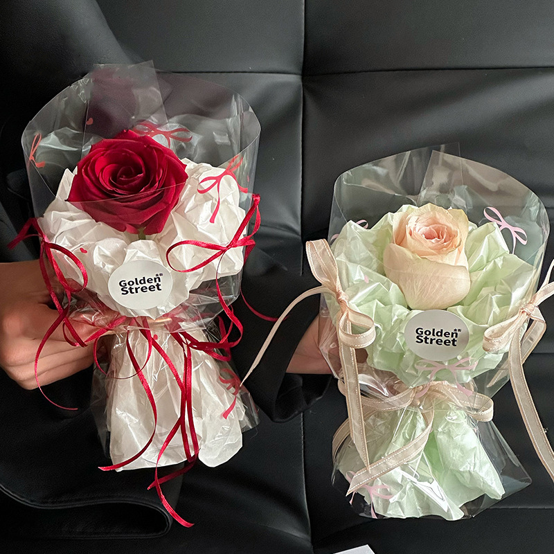 READY STOCK EzWrap.my OPP Girly Bowknot Design Graphic Floral Wrapping ...