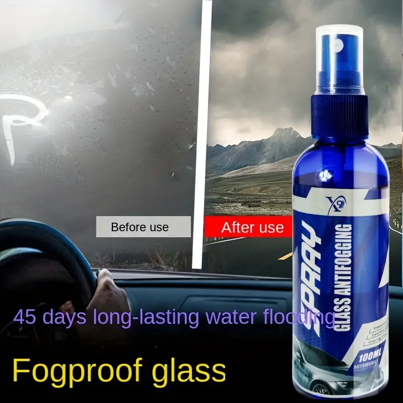 Car Glass Anti-Fog Spray Liquid, Long-Lasting Anti-Fog Agent, Easily ...