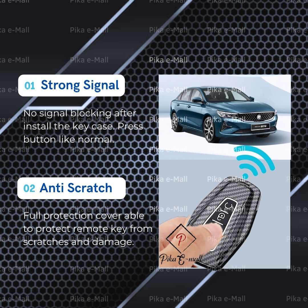 CARBON Proton S70 Key Cover Holder Car Keychain Proton s70 Accessories ...