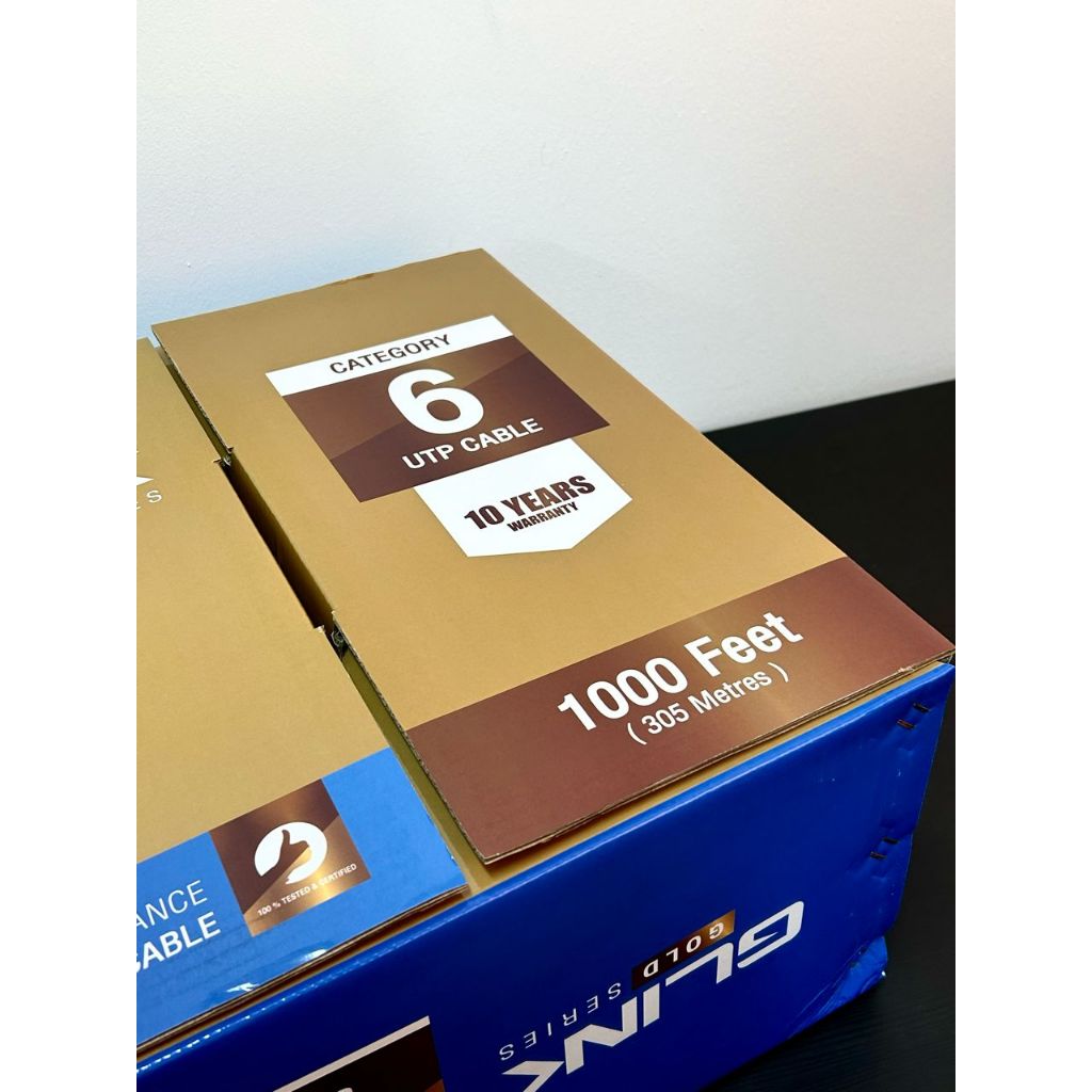 GLINK-CAT-6 LAN CABLE BOX (23AWG/24AWG)-305M/100M SUPPORT DLINK ...