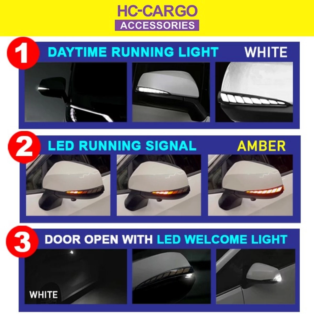 AXIA BEZZA MYVI Car Model Dragon Scale Side Mirror Smoke Led With ...