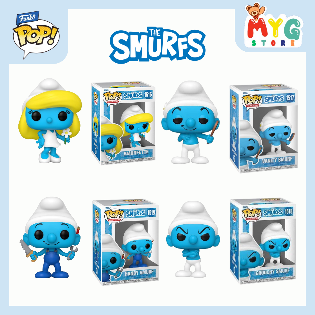 Funko Pop Vinyl The Smurfs Television NO 1519 Handy Smurf #79258 ...
