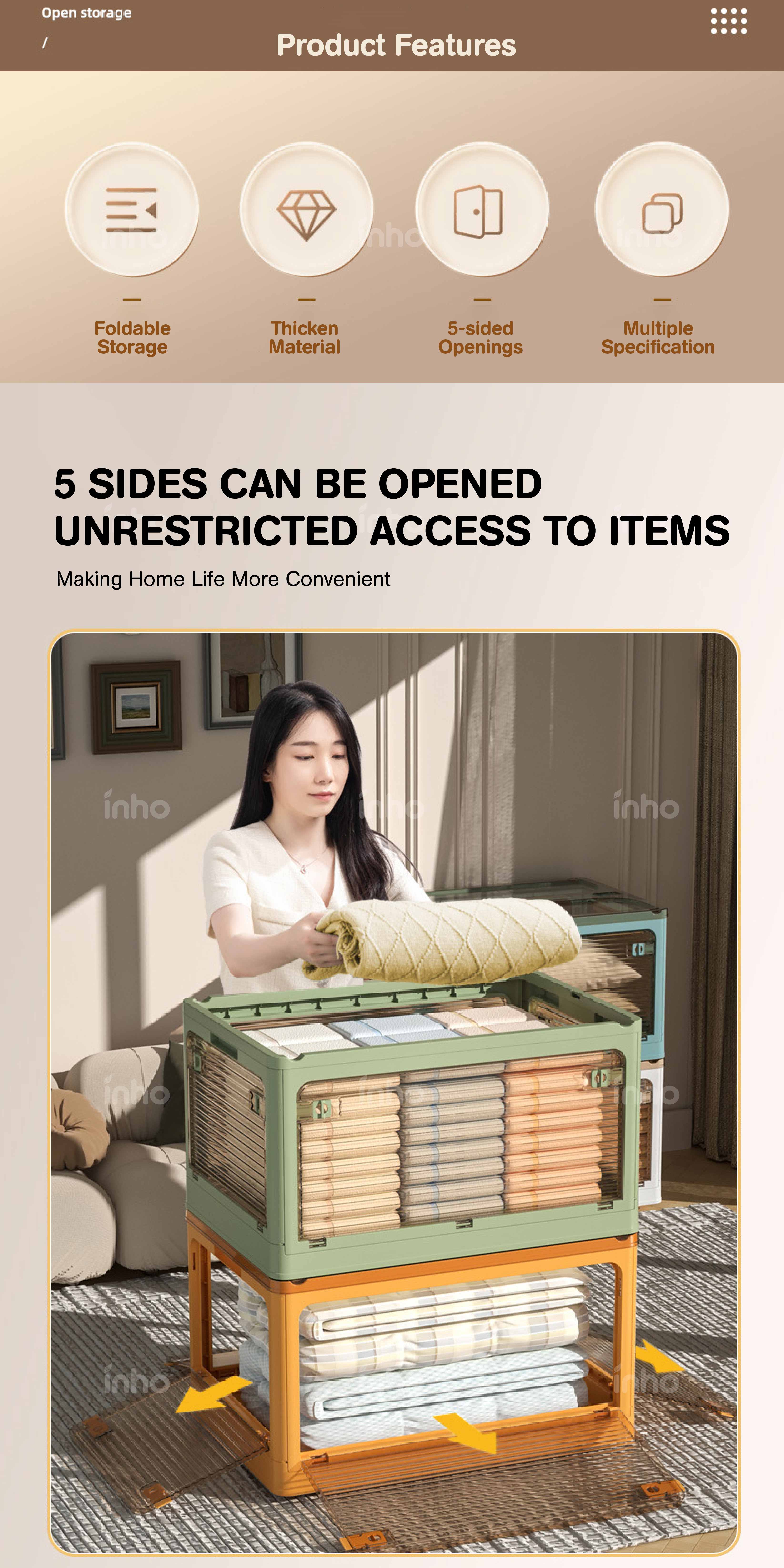 【𝟲𝟬% 𝗢𝗙𝗙𝗘𝗥 𝗖𝗟𝗘𝗔𝗥𝗔𝗡𝗖𝗘】INHO L45-60cm (36-84 Litre) Large Portable ...