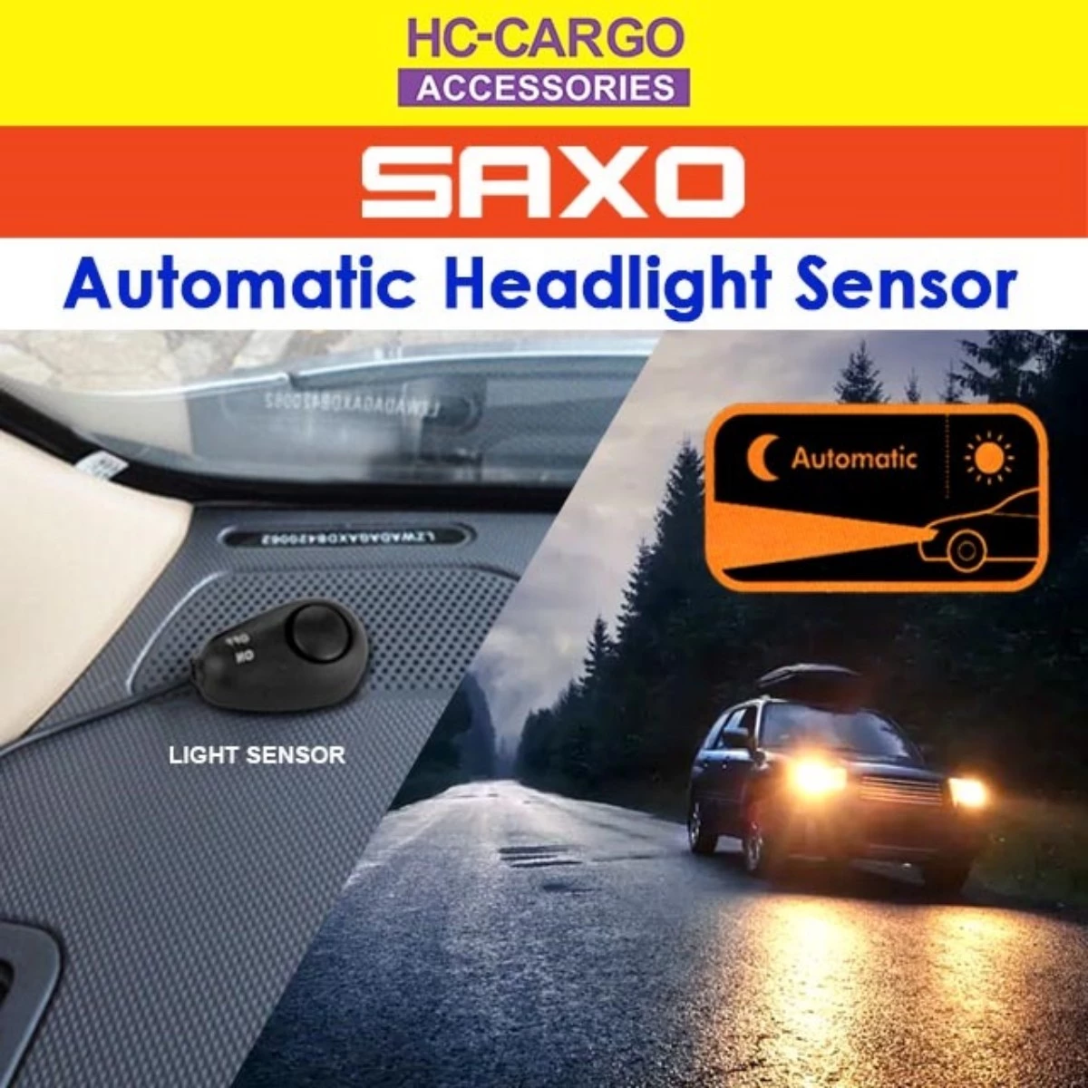 SAXO Universal 12V Car Auto Light Sensor System Automatically Control ...