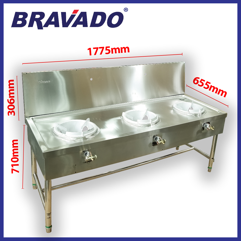 APACHE Stainless Steel DIY 3-Burner Kwali Range Dapur Gas 3 Tungku ...