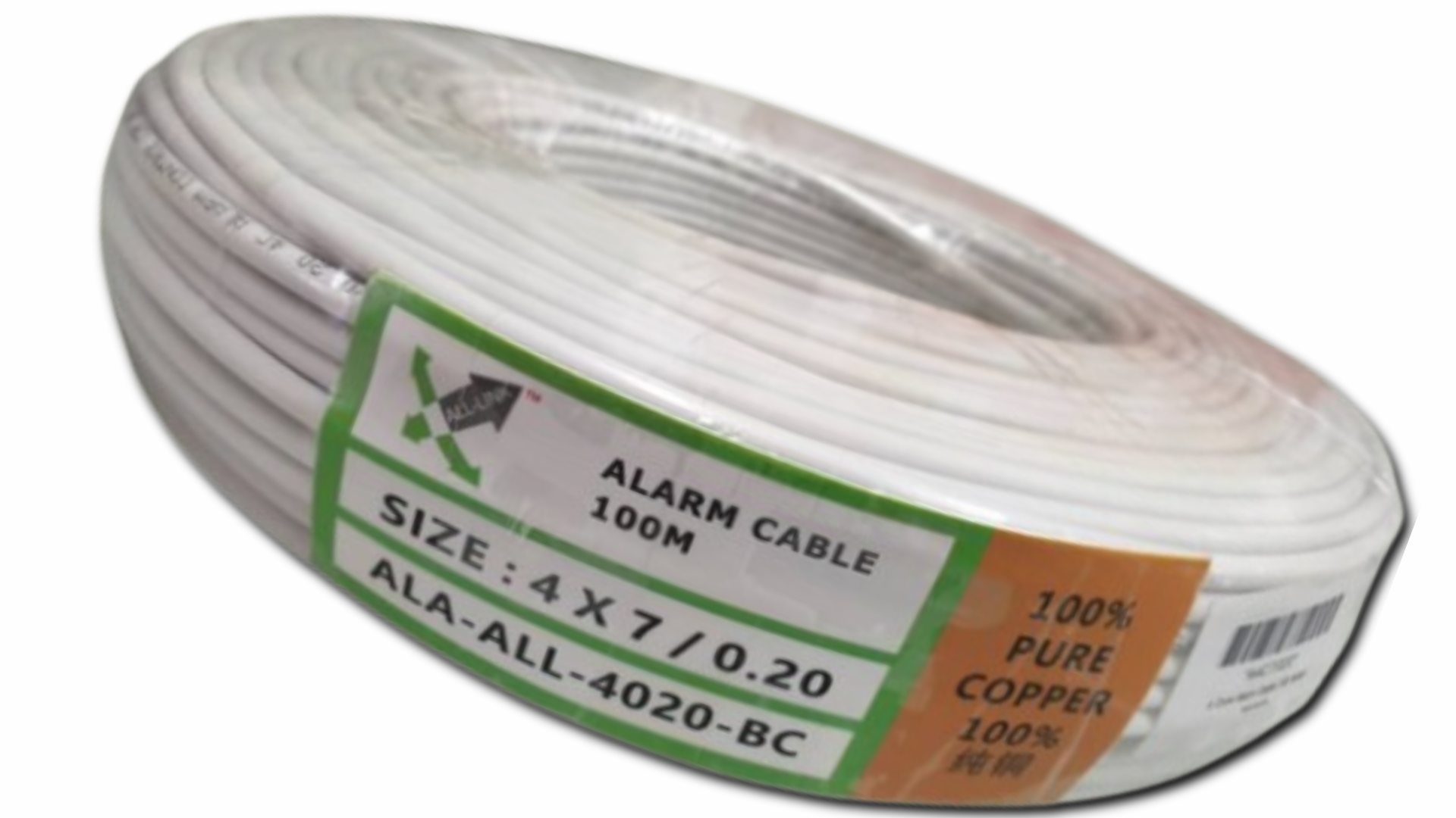 Home Alarm 4 Core Wire Cable 4x7 / 0.20 Thick 100m 100 Meter 100% Pure ...