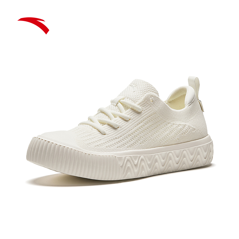 ANTA Women Flyknit X-game shoes Skate Shoes 1224B8014-4- Ivory White ...