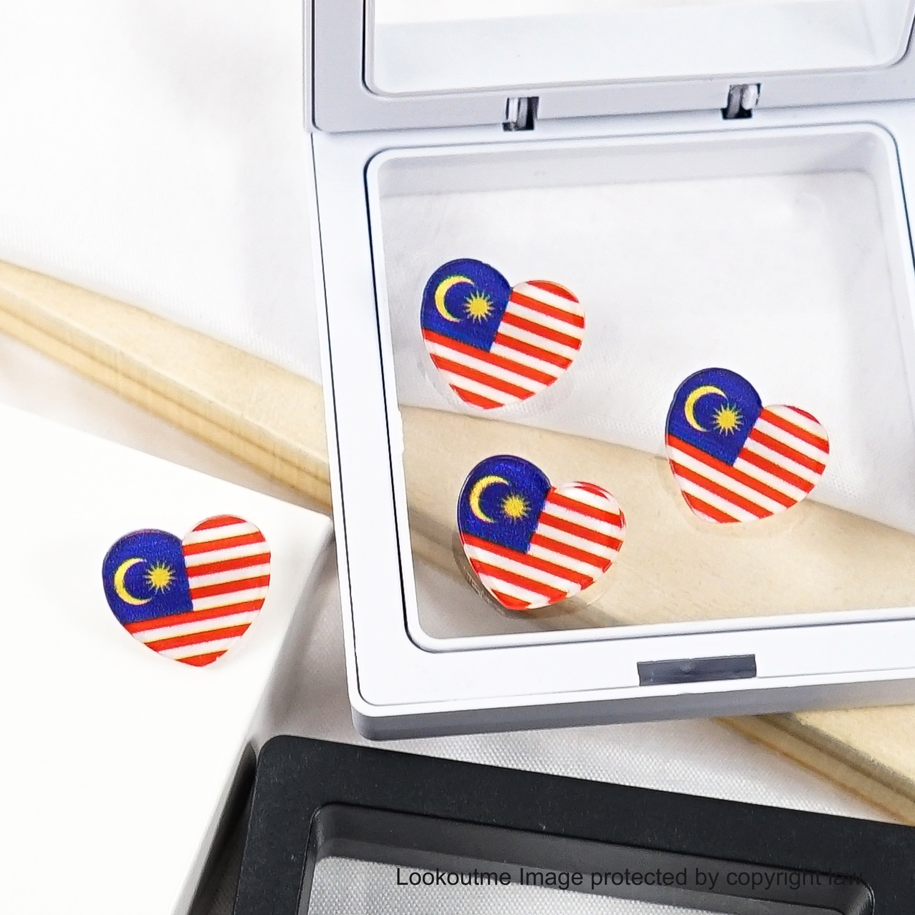 Baby Brooch Pin Tudung Bendera Malaysiaku Merdeka Kerongsang Tudung ...