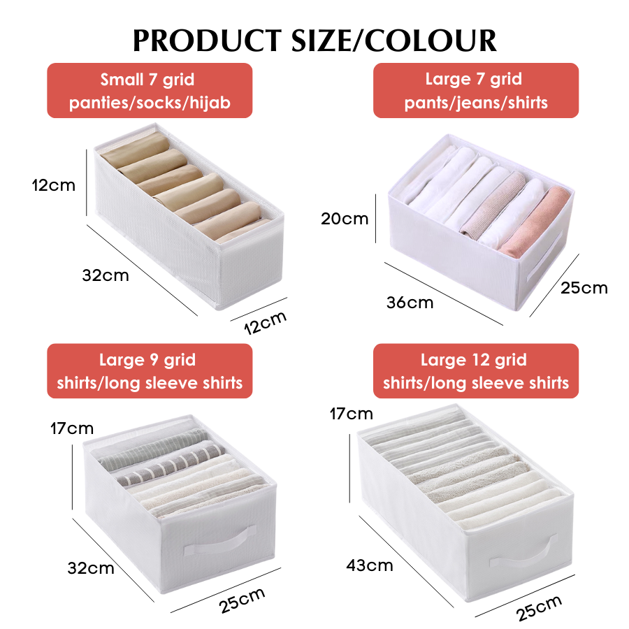 Wardrobe Organizer Clothes Organizer Fabric Storage Box Tudung ...