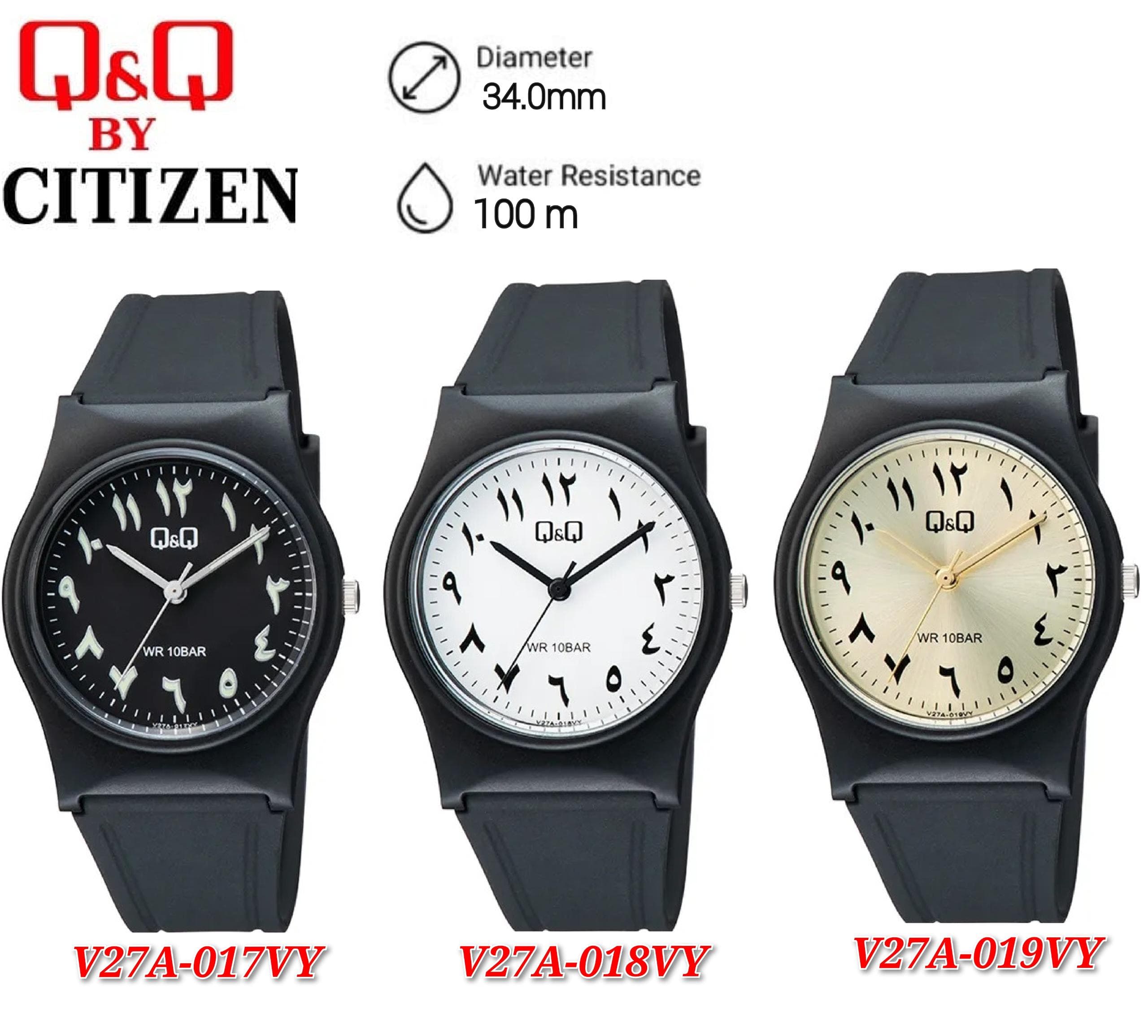 Q&Q Watch By Citizen Fashion Analog Men V27A - Arabic Dial | Shopee Malaysia