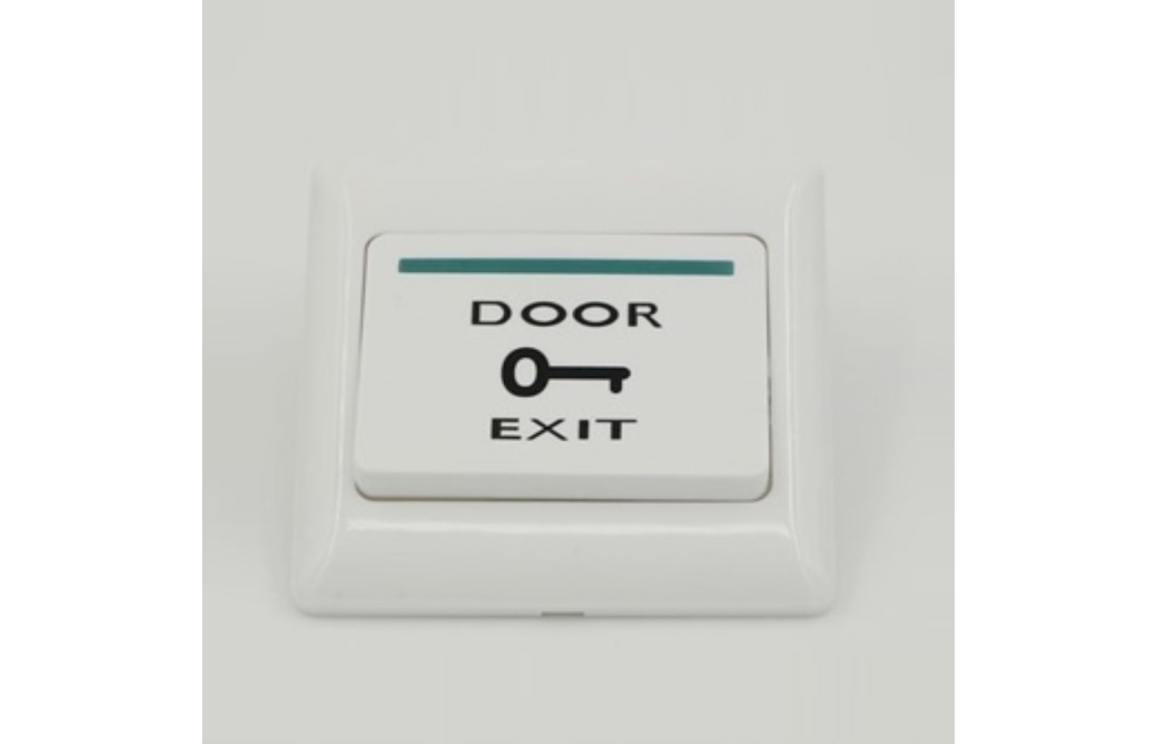 Big White Exit Push Button For Electromagnetic EM Lock Door Access ...