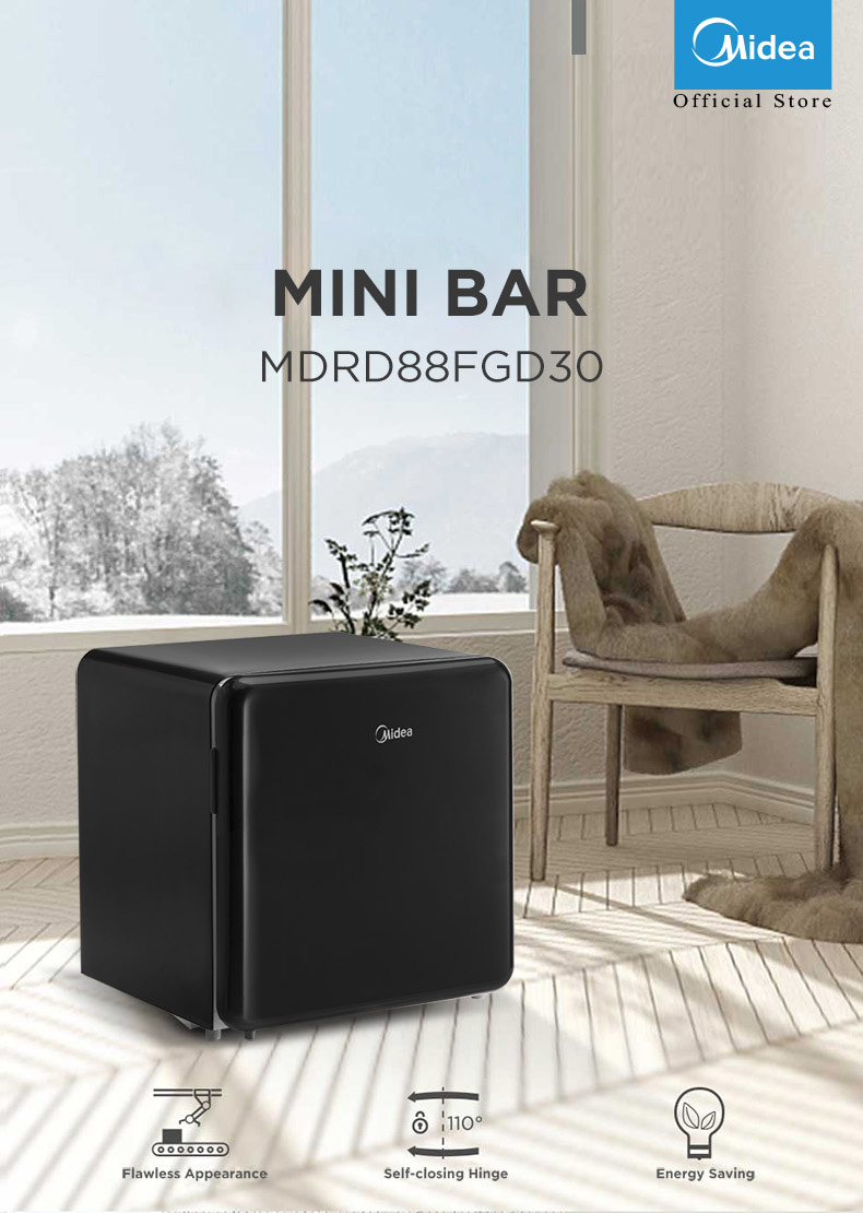 Midea MDRD88FGD30 Gross 60L Mini Bar / Refrigerator / Fridge / Peti ...