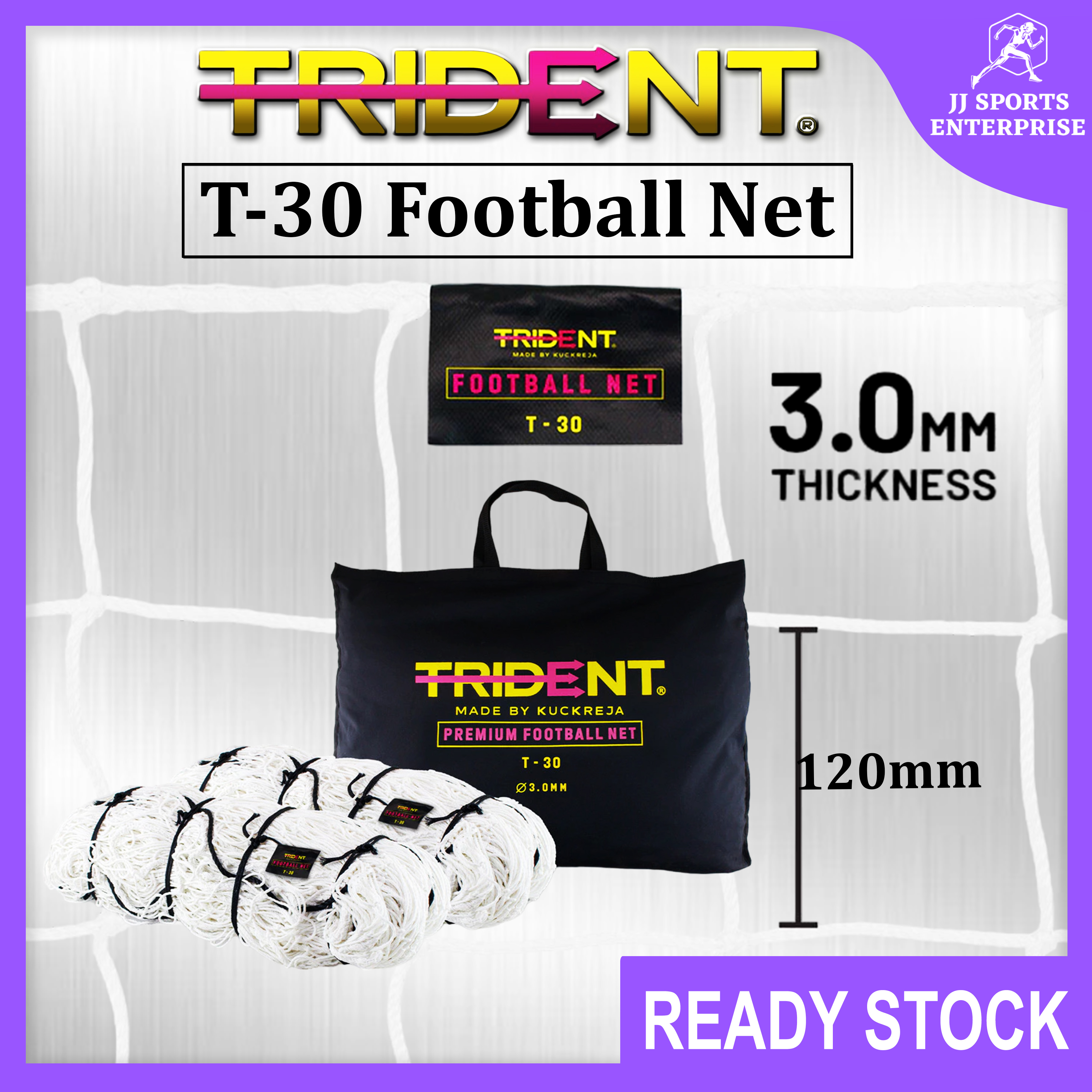 Trident T-30 Football Net Jaring Bola Sepak (White) | Shopee Malaysia