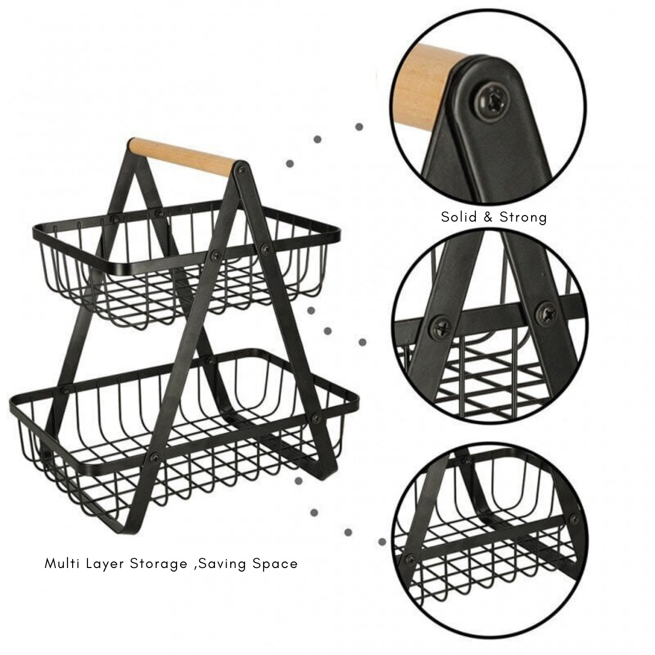 Tradlux Kitchen Rack Home Organizer Storage Rack 2 Tier Onion Rack ...