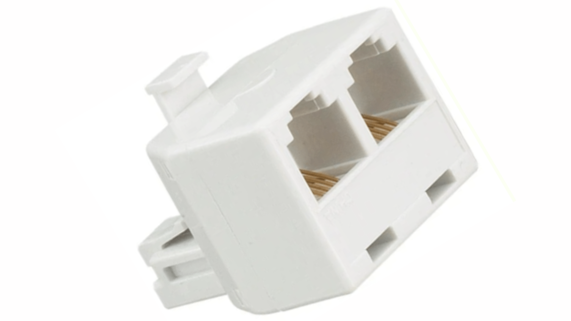 Telephone Line 1 to 2 Distributor Splitter Socket 1 Male to 2 Female ...