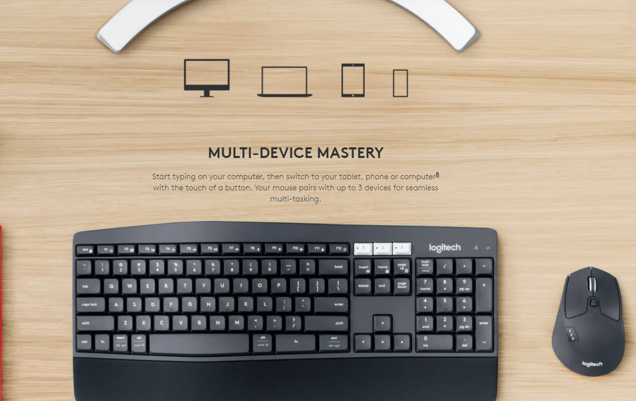 LOGITECH MK850 PERFORMANCE COMBO SET KEYBOARD & MOUSE WITH COMFORT ...