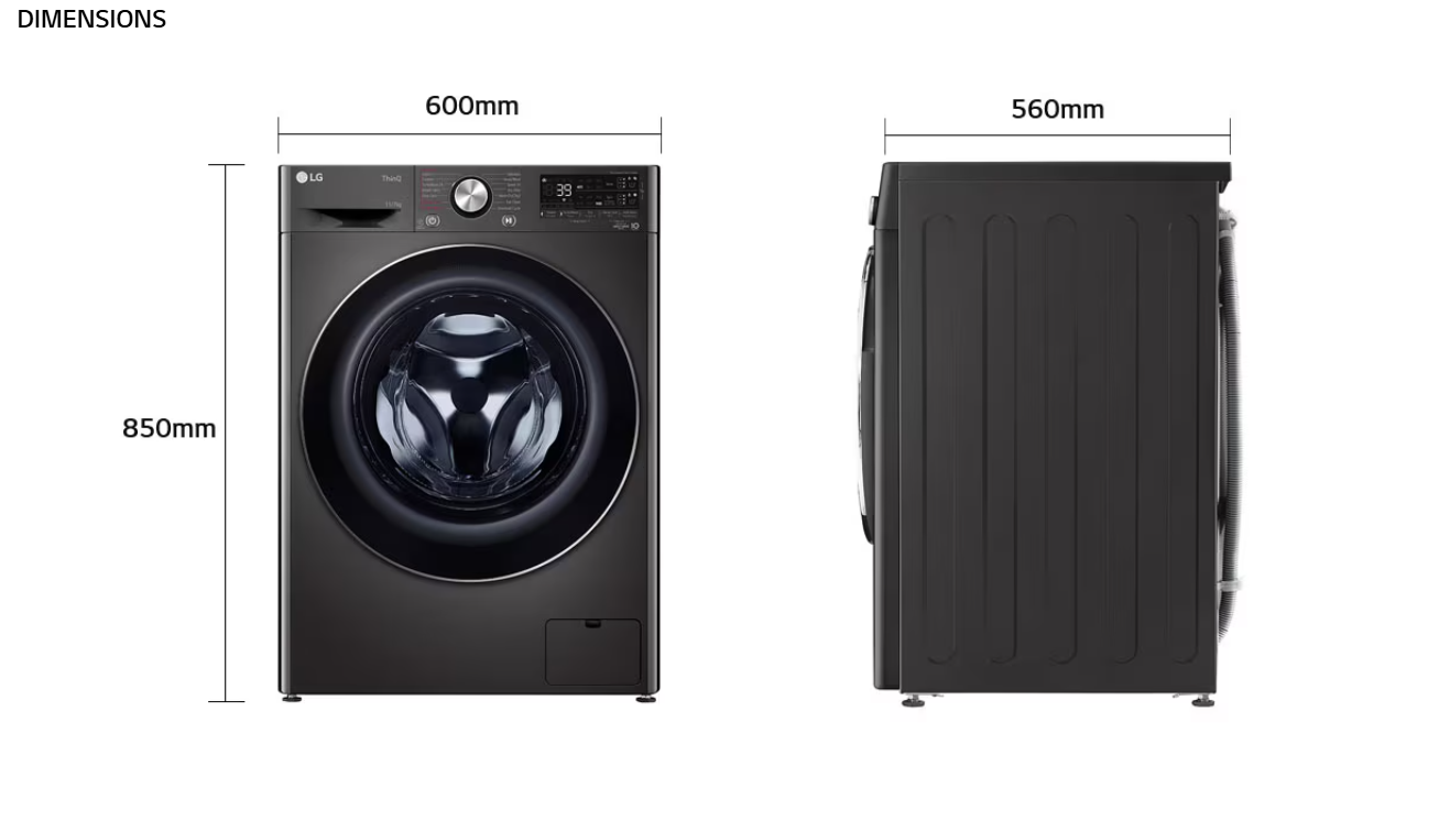 LG Washer Dryer 2 in 1 Washing Machine Front Load Combo Mesin Basuh ...