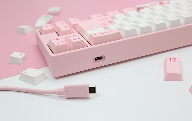 Ducky Varmilo Miya PRO Sakura V2 Wireless Mechanical Keyboard ( Mx Blue ...
