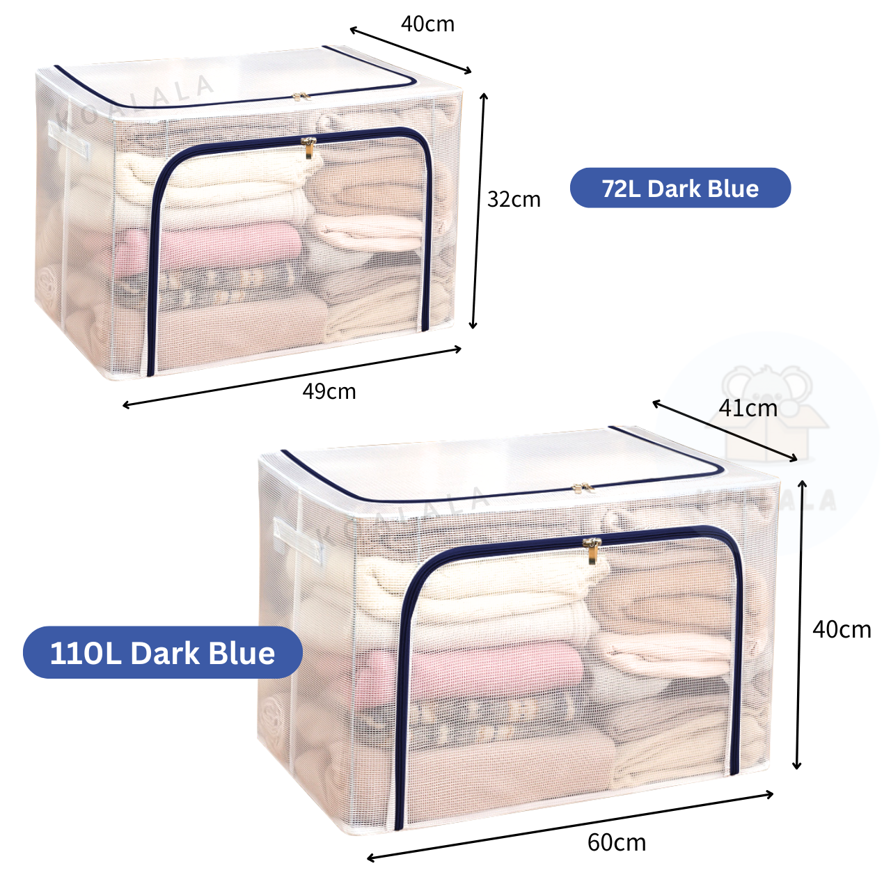 Transparent Foldable Storage Box Clothes Organizer Clothes Storage ...