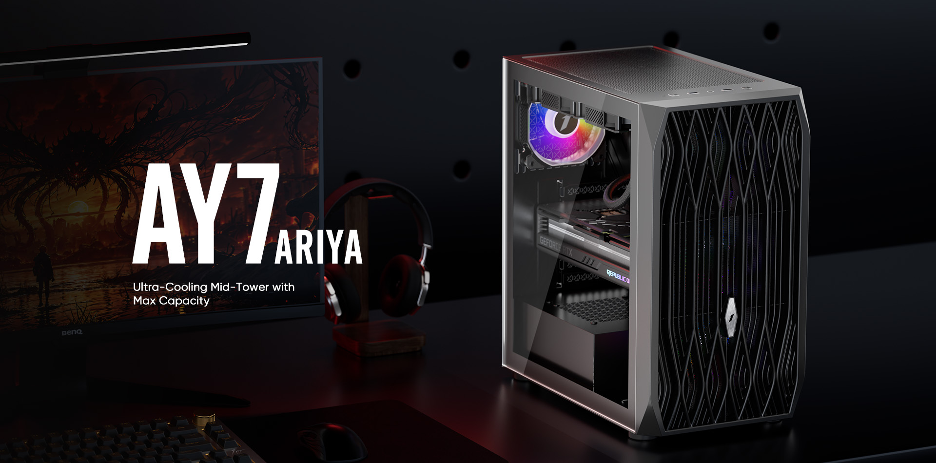 1stPlayer AY7 ARIYA ATX Mid-Tower PC Case | Shopee Malaysia
