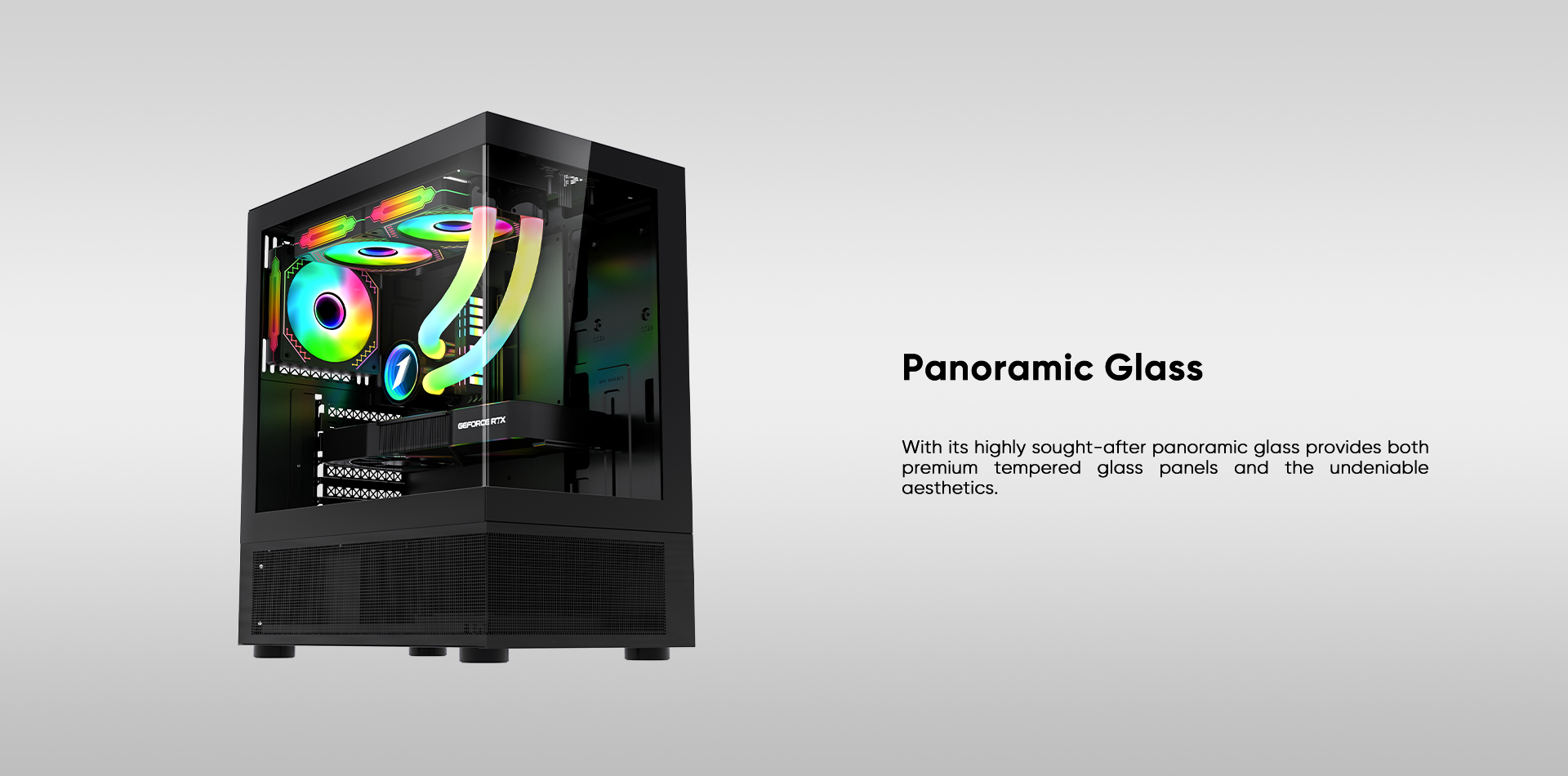 1stPlayer Miku Mi7-A Tempered Glass ATX Gaming PC Case - Black/White ...