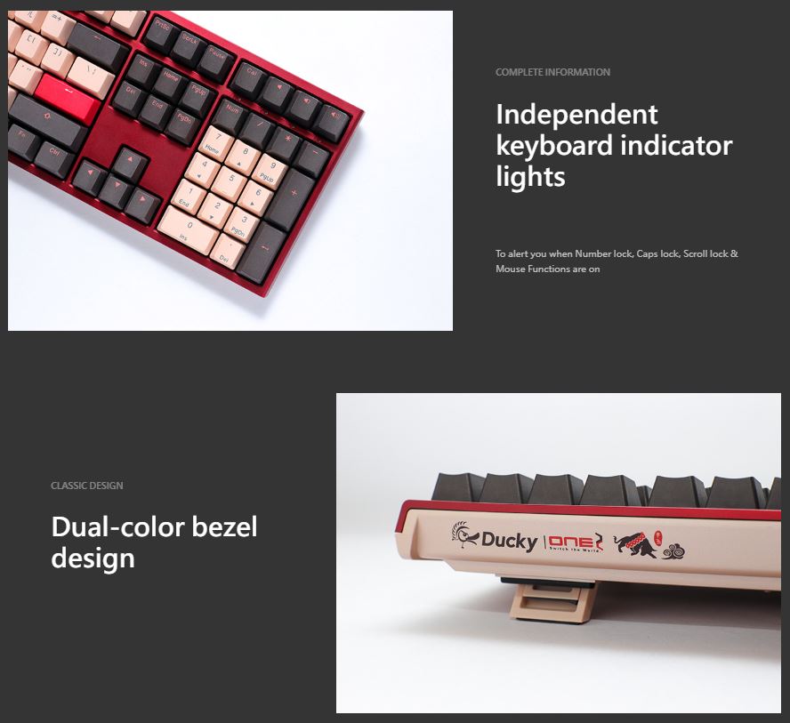 Ducky One 2 Rosa CNY Edition Mechanical Keyboard ( Mx Blue / Mx Brown ...