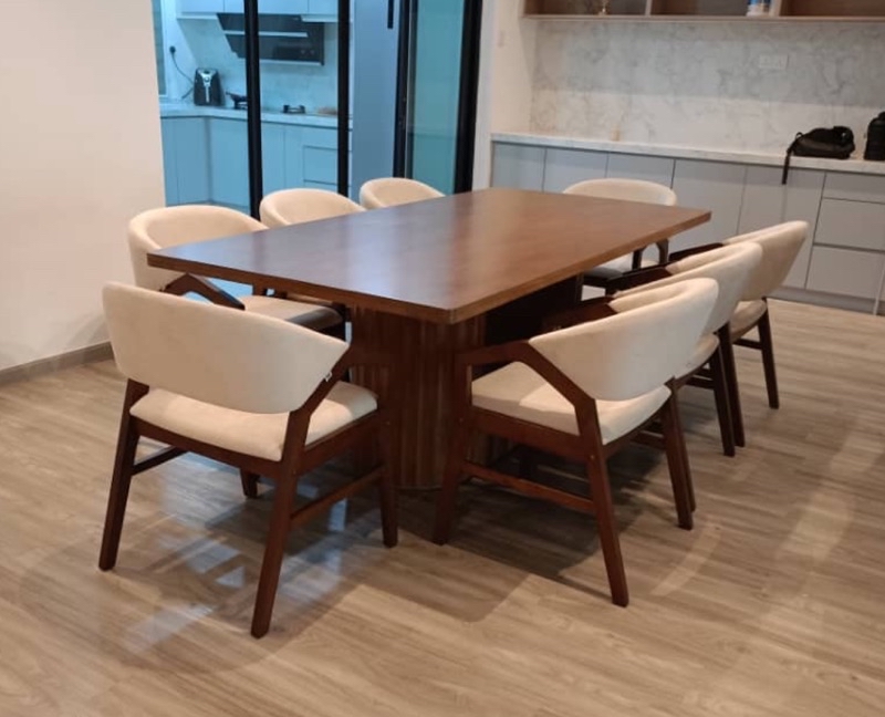 Dining Set/8 Seater Dining set/Meja Makan Set/ATTIC FURNITURE MG/6001 8 ...