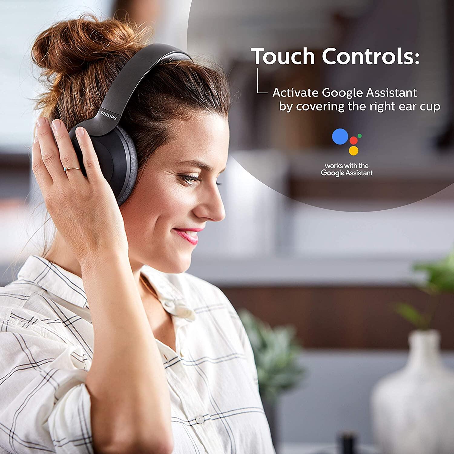 Philips TAPH805 / TAPH805BK Hi-Res Audio wireless over-ear headphone ...