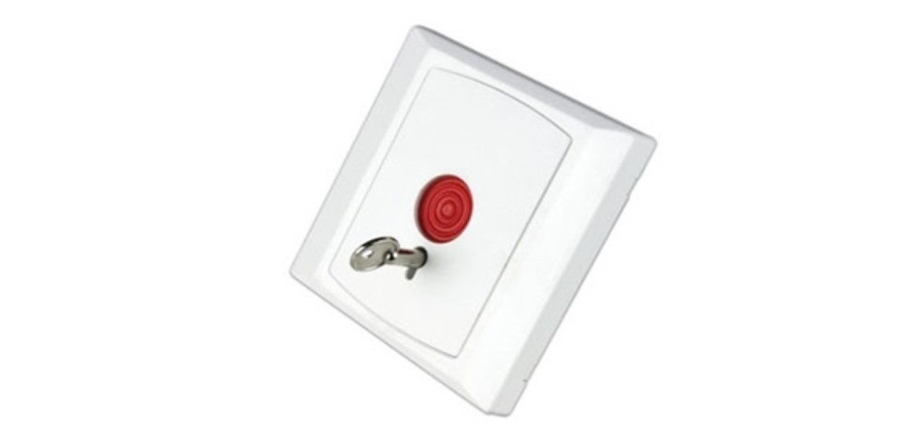 Wired Burglar Alarm ABS Emergency Panic Button 3"x3" Faceplate 85x85x33 ...