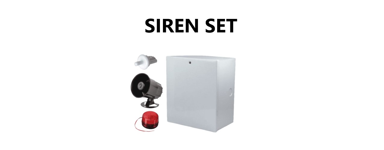 Wired Alarm DC 12V Siren Package Set with Metal Box Siren Horn Strobe ...