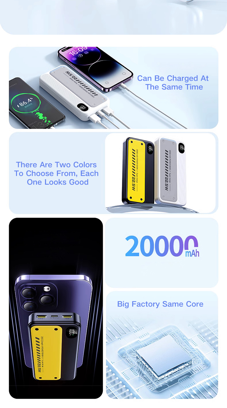 QBrand 20000mAh 22.5w Power Bank Fast Charging 10000mAh High Capacity ...