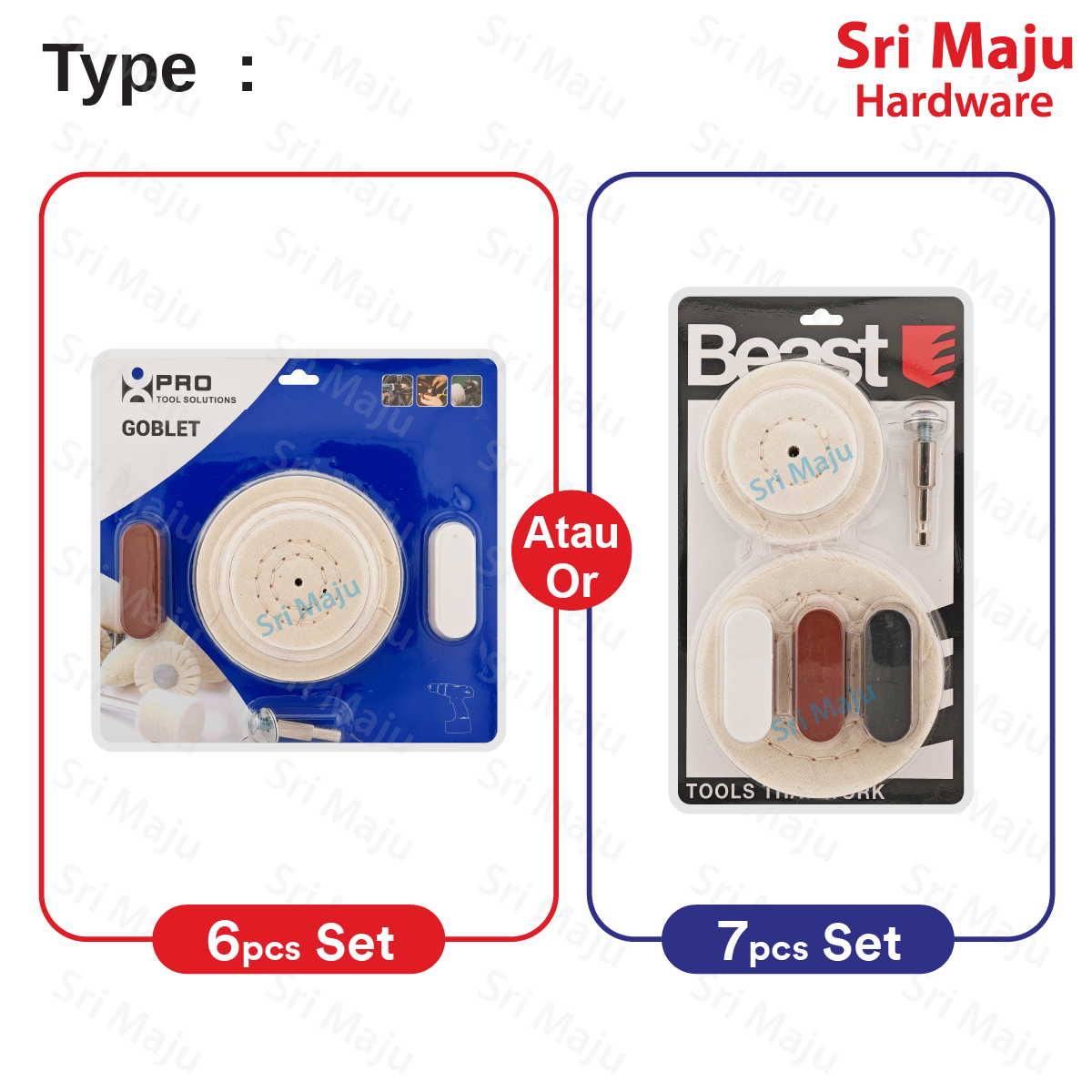 MAJU Cloth Wheel Set with Polishing Compound 50L Fine Cotton Muslin ...