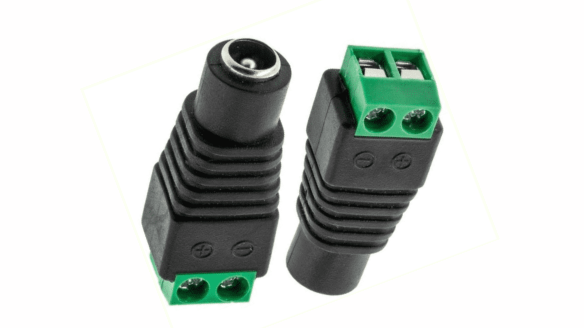 Analog CCTV DC Plug Female Screw On Type 2 Wire +/- DC 12V Power ...