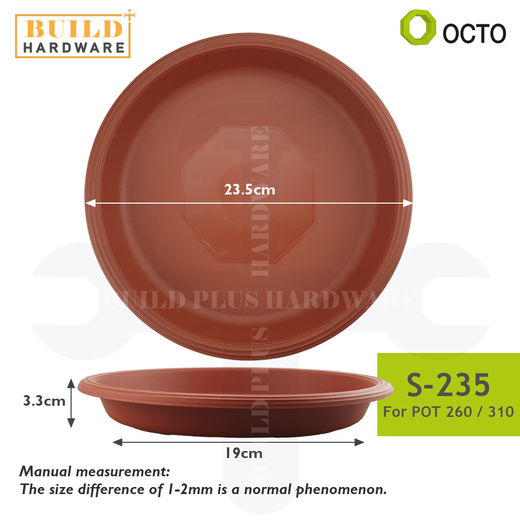 OCTO Saucer/Pot Tray 130/170/235 (Diameter 13cm/17cm/23.5cm) Plastic ...
