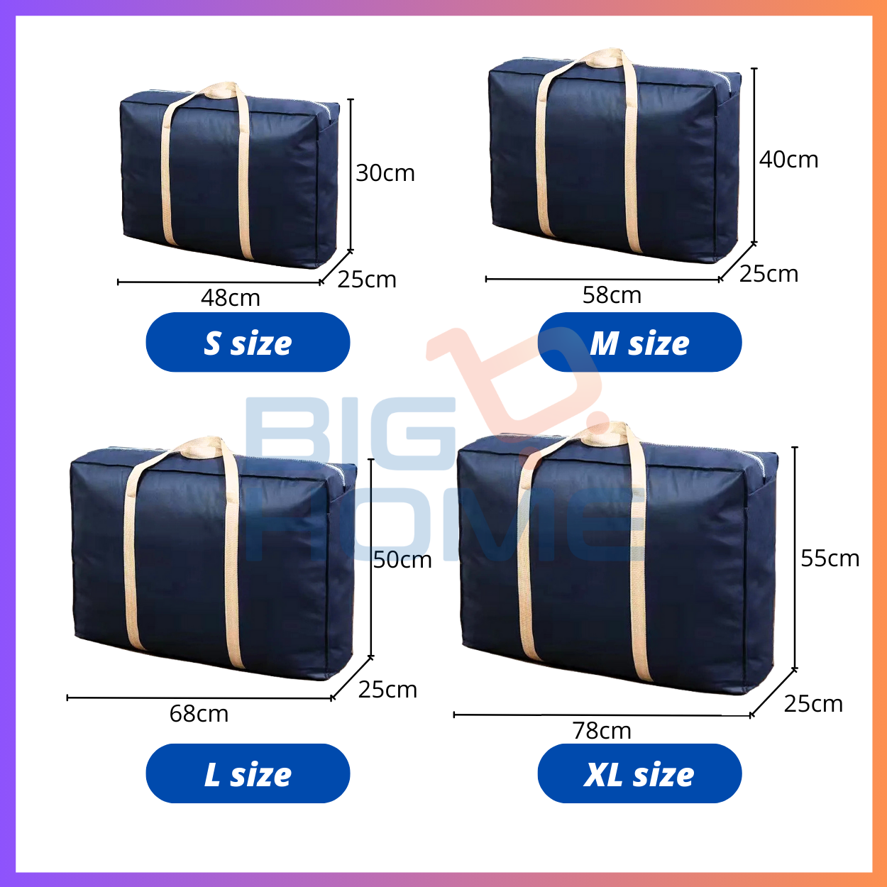 Beg Besar Bag Storage Beg TOTO Guni IKEA Bag Biru Big Bag Storage Tahan ...
