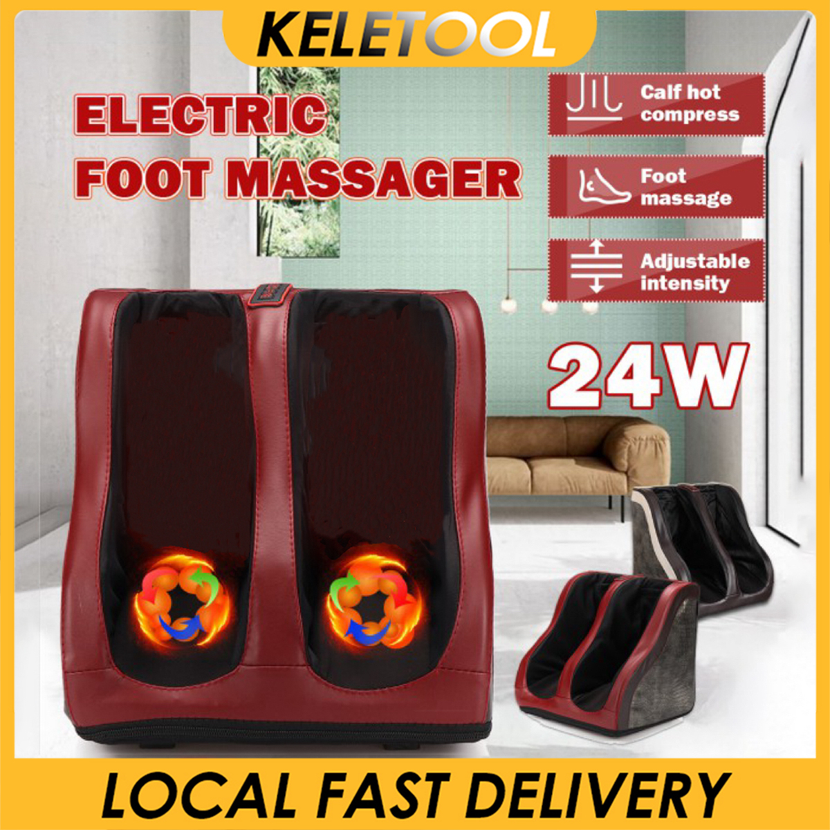 Foot Massager Machine Home Full Coverage Calf Electric Leg Reflexology ...