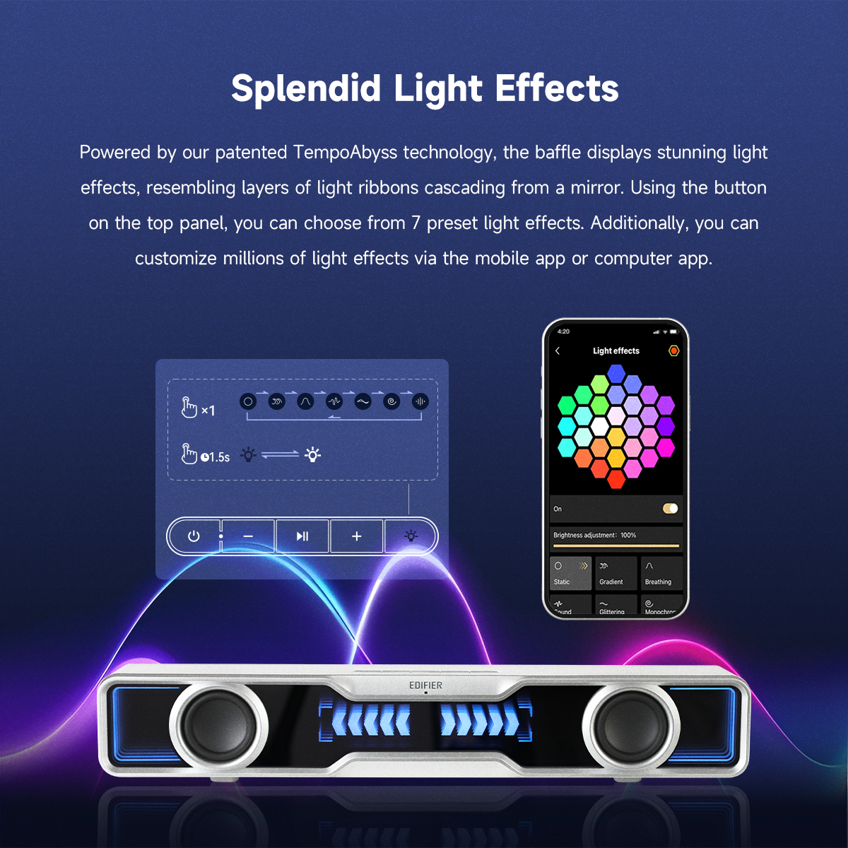 Edifier QS30 PC Speaker with Quality Sound and Splendid Light Effects ...