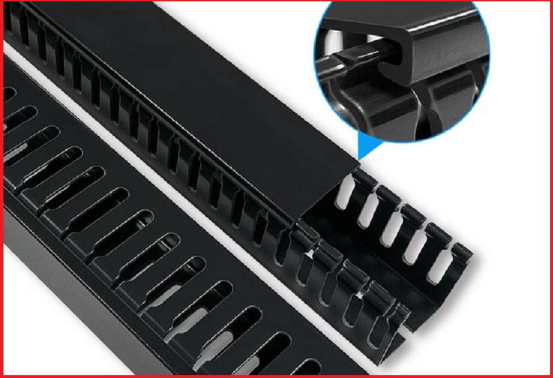 BLACK SERIES PVC Open Slot Wiring Duct / Trunking / PVC Casing / Open ...