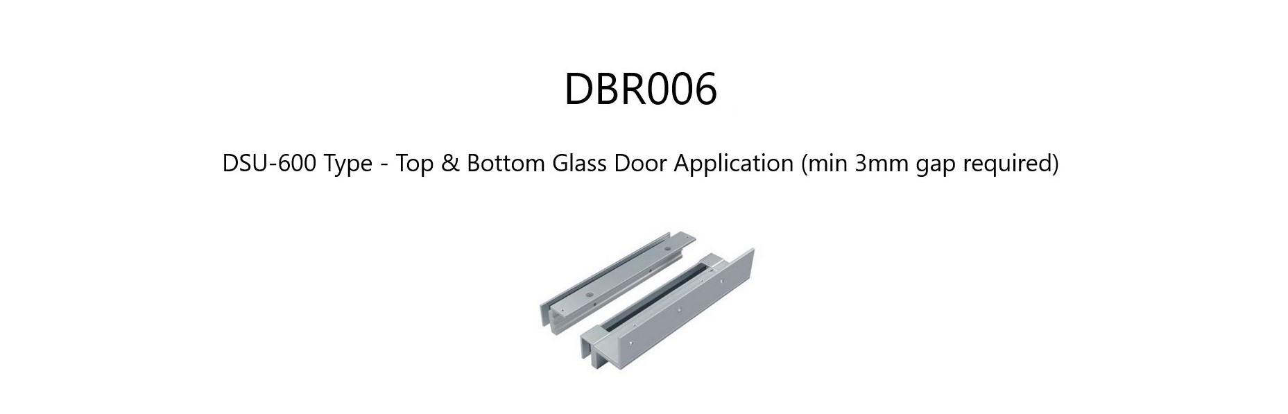 EBELCO Door Access Bracket Top & Bottom 600lbs Glass Door Aluminum ...