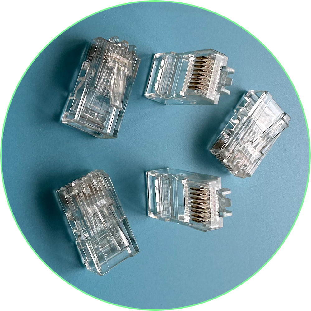 5pcs High Quality AMP RJ45 Cat5E Modular Plug Connector | Shopee Malaysia