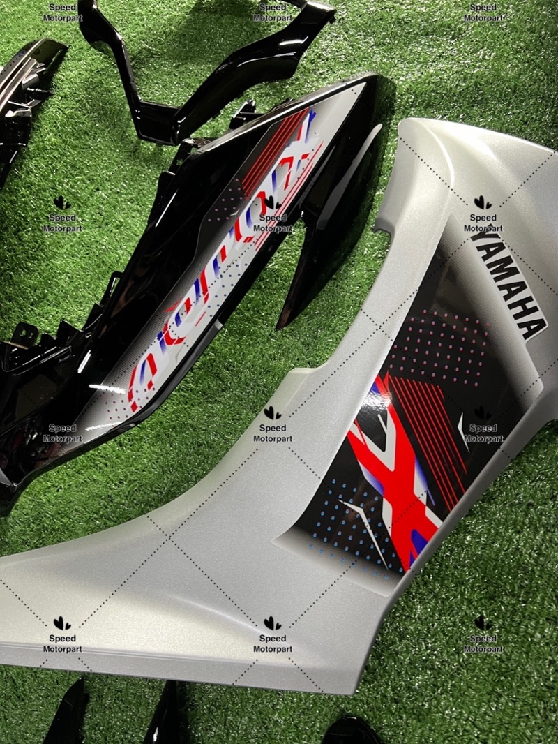 COVER SET NVX V2 AEROX SILVER BLACK | Shopee Malaysia