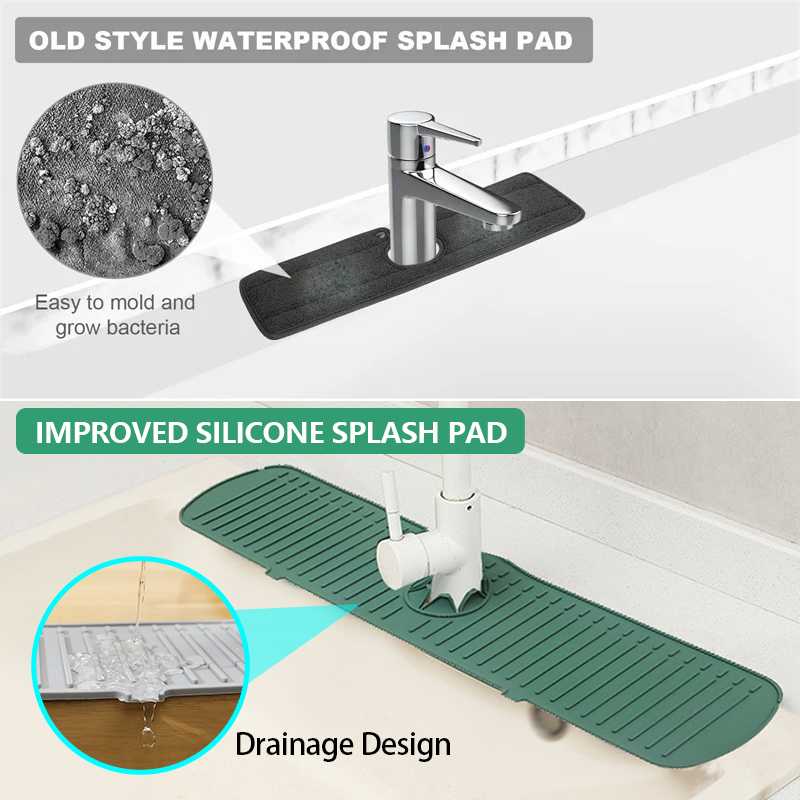 Kitchen Silicone Faucet Pad Kitchen Sink Protection Pad Reusable Drying ...