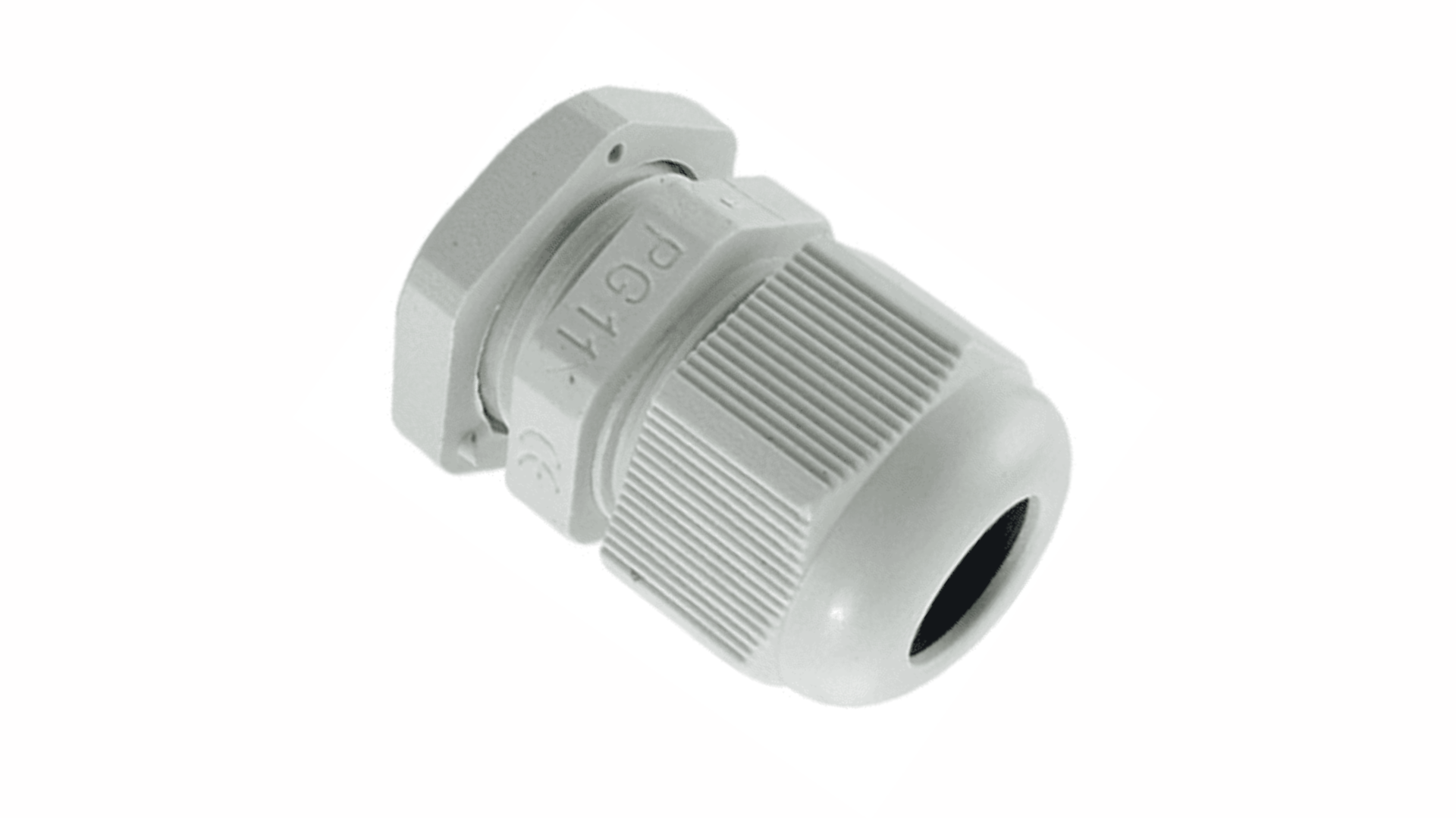 Outdoor IP68 Weatherproof PG11 Nylon Cable Gland Socket Joint White ...
