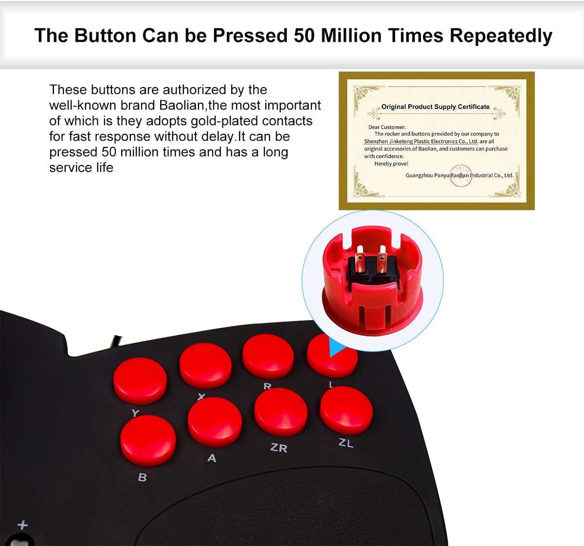 Arcade Fight Stick，S501 S501 Wired Game Arcade Joystick for SWITCH / PC ...