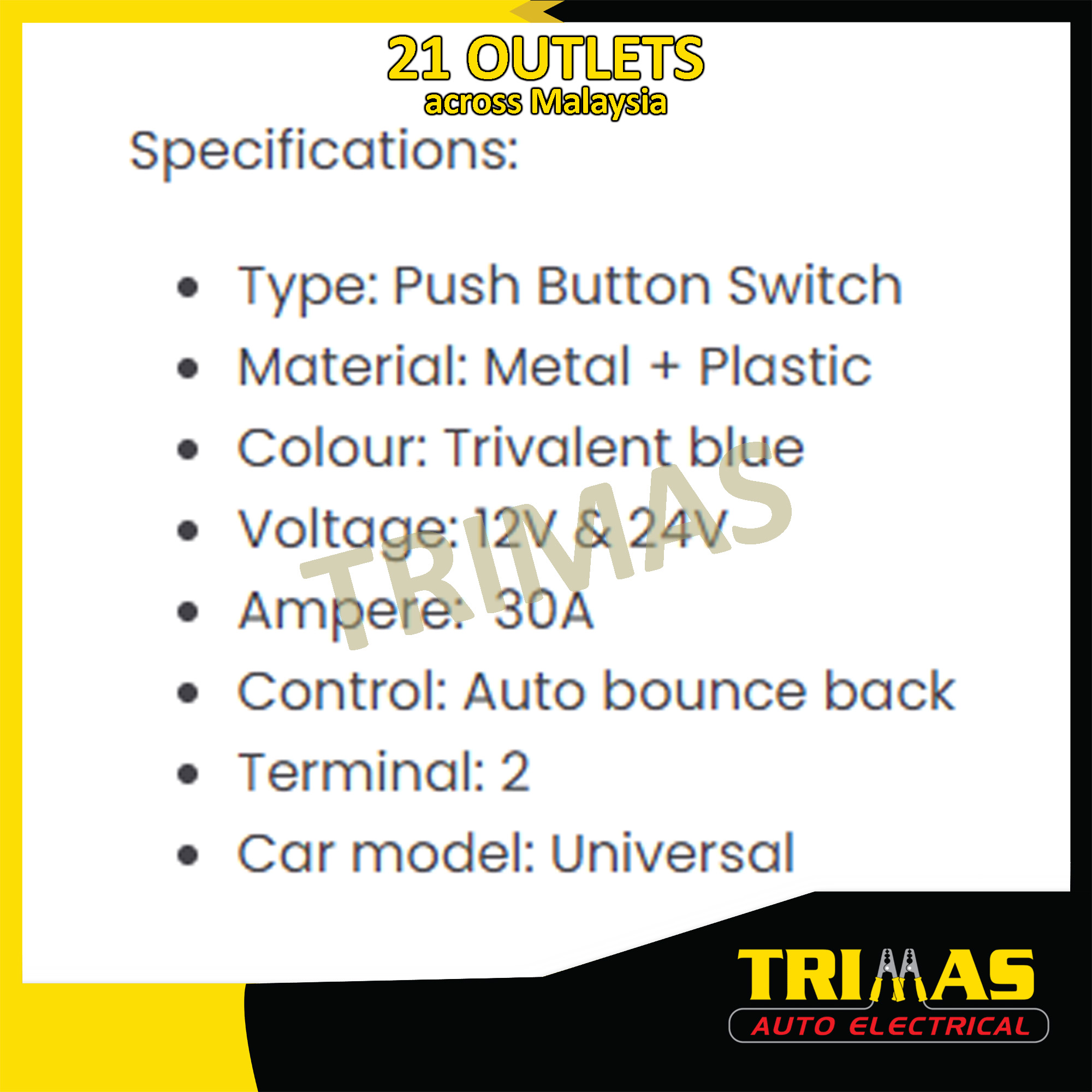 12V 24V Automotive Lorry Truck Boat Push Button Start Switch Horn ...